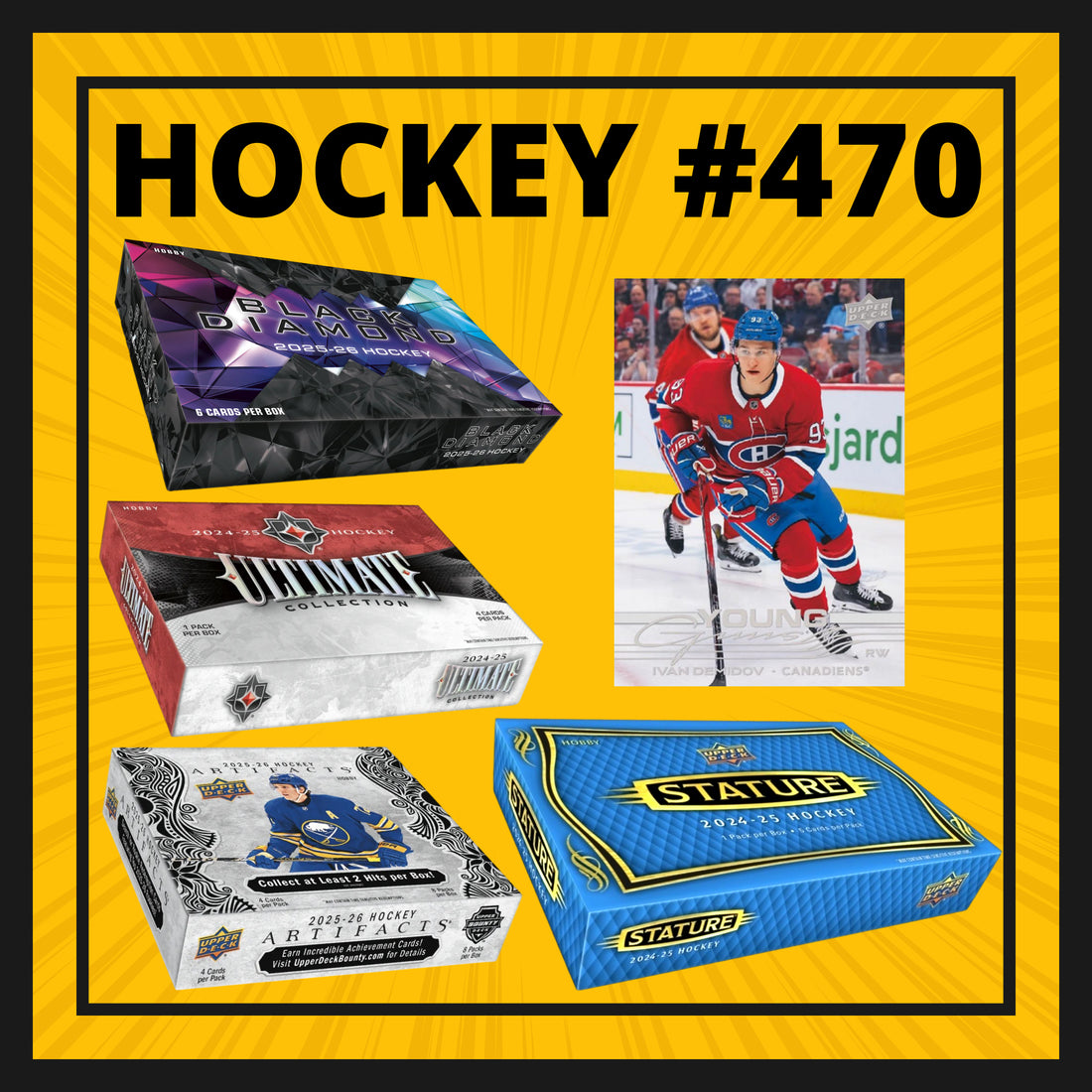 HOCKEY #470 TEAM RANDOM (4 BOXES) + DEMIDOV YOUNG GUNS – Breaks des Titans